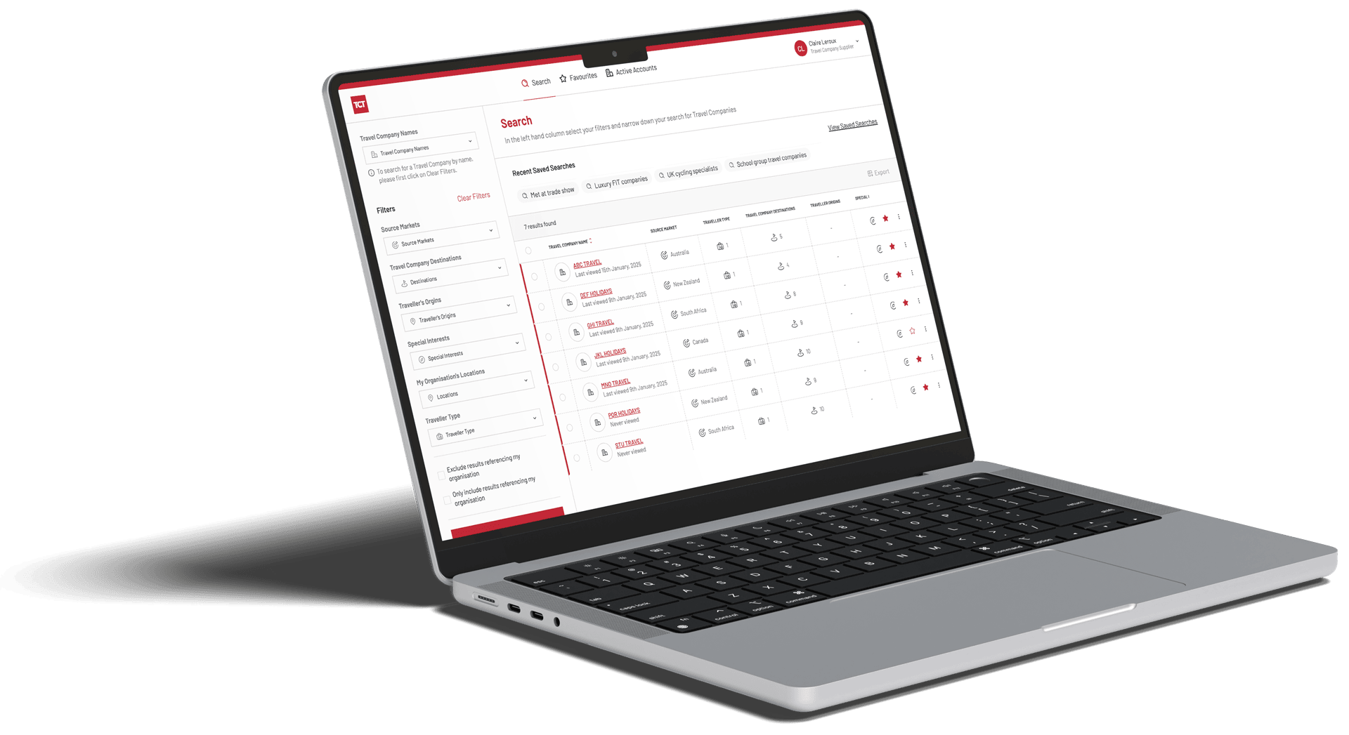 Home - TCT - Travel Company Tracker